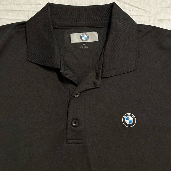 BMW | Shirts | Bmw Black Embroidered Polo Mens L Automotive Cars ...